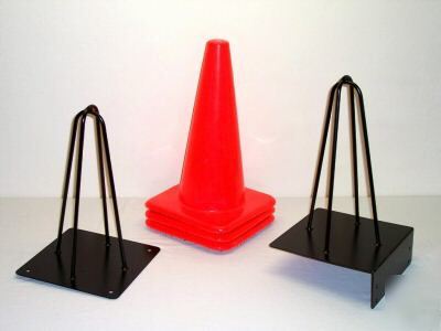 Commercial grade safety cone holder 18" vertical mount